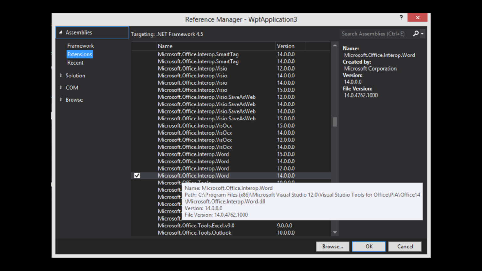 Microsoft.Office.Interop.Word.dll : Free Download windows 32 and 64